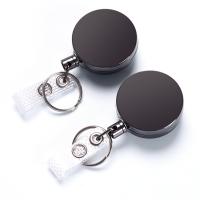 China Retractable Stainless Steel Nurse Badge Reel Clip Key Chain Letterpress Printing for sale
