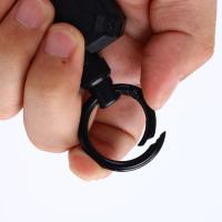 China Heavy Duty Retractable Card Holder Key Ring Stainless Steel Carabiner For Cars Motorcycles for sale