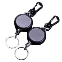 China ODM Retractable Badge Reels Holder Keychain Metal Telescopic Buckle Heavy Duty for sale