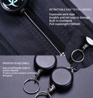 China ODM Retractable Badge Reels Holder Keychain Metal Telescopic Buckle Heavy Duty for sale