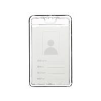 China Arc Design Vertical Transparent Acrylic ID Badge Holder for sale