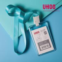 China Arc Design Vertical Transparent Acrylic ID Badge Holder for sale