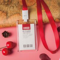 China Vertical Id Business Card Holder Lanyard Transparent Badge Abrasion Resistance Custom for sale