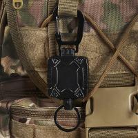 China Metal Hook Retractable Badge Reels Key Chain holder With Mountaineering Printed for sale