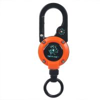 China Stainless Steel Mountain Compass Keychain Bulk Retractable Heavy Duty Personalized for sale
