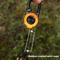 China Stainless Steel Mountain Compass Keychain Bulk Retractable Heavy Duty Personalized for sale