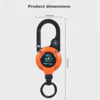 China Stainless Steel Mountain Compass Keychain Bulk Retractable Heavy Duty Personalized for sale