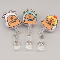 China Metal ABS Cartoon Clip On Retractable Badge Reels Holder Custom Print for sale