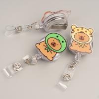 China Metal ABS Cartoon Clip On Retractable Badge Reels Holder Custom Print for sale