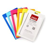 China Colored PP Employee Bulk Badge Reels Card Holder Horizontal for sale