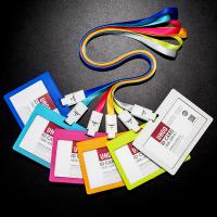 China Colored PP Employee Bulk Badge Reels Card Holder Horizontal for sale