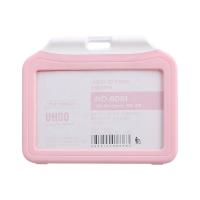 China Office Plastic ID Card Holder Lanyard Badge Uhoo 6061 Macaron Color Retractable for sale