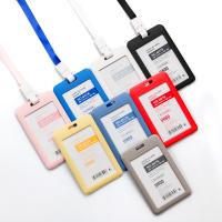 China PP Eco Friendly Double Sided Transparent ID Card Holder Clip Multicolor Custom Business Card Holder For Students for sale