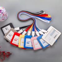 China PP Eco Friendly Double Sided Transparent ID Card Holder Clip Multicolor Custom Business Card Holder For Students for sale