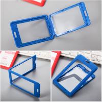 China PP Eco Friendly Double Sided Transparent ID Card Holder Clip Multicolor Custom Business Card Holder For Students for sale