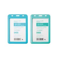 China Badge Holder Colors Uhoo 5516 Double Sided ABS ID Card Holder Large Size Dual Sided Visible Plastic Material Accessory for sale