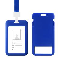 China ABS 3 in 1 Plastic Card Holder with Lanyard Custom Logo Credit Card ID Badge Holder for sale