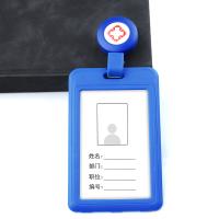 China 500pcs Custom Shape Nurse Badge Holders Business ID Card Holders Polyester Lanyard Neck Strap Business Giveaways Bundle for sale