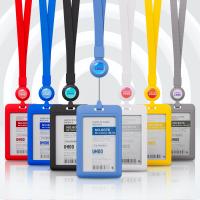China Custom PVC Clear Name Tag Holders Id Lanyards Die Cutting Printing for sale
