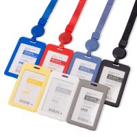 China Custom PVC Clear Name Tag Holders Id Lanyards Die Cutting Printing for sale