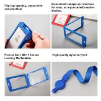 China Custom PVC Clear Name Tag Holders Id Lanyards Die Cutting Printing for sale