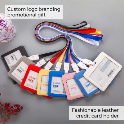 China PP Eco Friendly Double Sided Transparent ID Card Holder Clip Multicolor Custom Business Card Holder For Students for sale