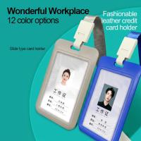 China Eco Friendly Badge Holder Lanyard ID Card Protector Credit Card No Minimum Order Required Supplied with Patone Colors for sale