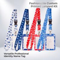 China Sublimation Printing Fashionable Polyester ID Card Holder Lanyard Cruise Ship Pattern Eco Friendly Custom Lanyard for sale