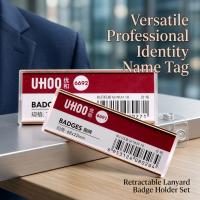 China Zinc Alloy Metal 2.5cm 7.5cm Custom Plastic Name Tag Badge Employee Number Plate Back Pin Identity Name Holder Accessory for sale
