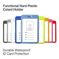 China Card Holder UHOO Badge Holder Transparent Double Side Visible Acrylic Name Credit Id Card Protector 67.5 109.5 mm for sale