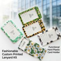 China Durable Lebei Hard ID Card Holder ABS Plastic UV Printing Access Card Cover Lanyard for Professional Identification for sale