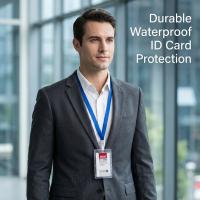China Hard Plastic Id Card Holders Business Student Exhibition Name Badge Lanyard Tag for sale