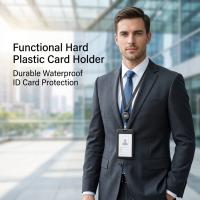 China Hard Plastic Polyester Identification Badge Holder Lanyard Lightweight For Id Card OEM for sale