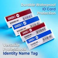 China Zinc Alloy Metal 2.5cm 7.5cm Custom Plastic Name Tag Badge Employee Number Plate Back Pin Identity Name Holder Accessory for sale