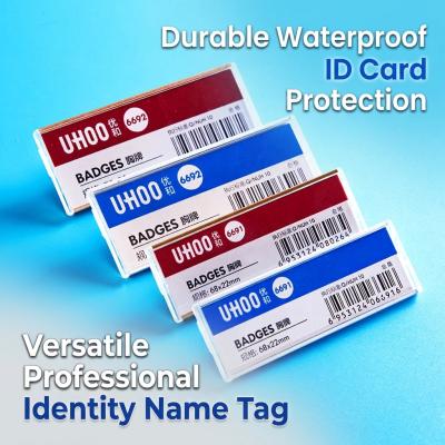 China Zinc Alloy Metal 2.5cm 7.5cm Custom Plastic Name Tag Badge Employee Number Plate Back Pin Identity Name Holder Accessory for sale