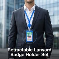 China Custom PVC Clear Name Tag Holders Id Lanyards Die Cutting Printing for sale