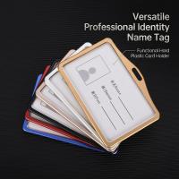 China Aluminum Alloy Card Holder Lanyard Name ID Identity Badge Holder 6 Inch for sale