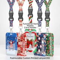 China Plastic Custom Printed Logo Abs ID Card Holder Lanyard Work Identity Badge Holder Festive Christmas Gifts Option for sale
