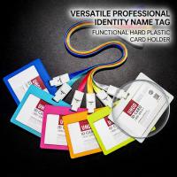 China Hard Plastic Id Card Holders Business Student Exhibition Name Badge Lanyard Tag for sale