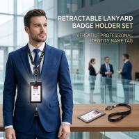 China Hard Plastic Polyester Identification Badge Holder Lanyard Lightweight For Id Card OEM for sale