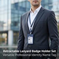 China Custom PVC Clear Name Tag Holders Id Lanyards Die Cutting Printing for sale