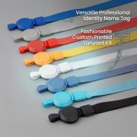 China Back to School Durable Eco Friendly Silicone ID Card Holder Lanyard with Polyester Silk Screen Embossing Printing Push for sale