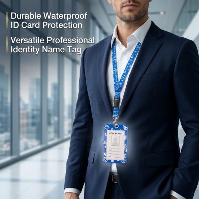 China Sublimation Printing Fashionable Polyester ID Card Holder Lanyard Cruise Ship Pattern Eco Friendly Custom Lanyard for sale