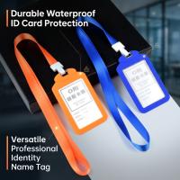 China Business Id Plastic Badge Holders Protector Lanyard Silicone High Transparent for sale