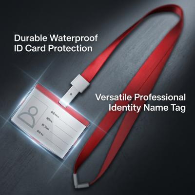 China 4 Inch Retractable Nylon Plastic Card Holder Lanyard Badge Cover Heavy Duty for sale