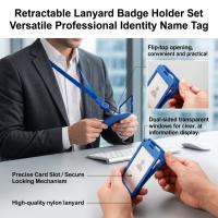 China Custom PVC Clear Name Tag Holders Id Lanyards Die Cutting Printing for sale