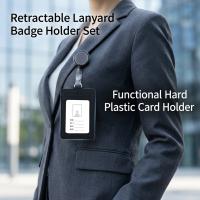 China YOYO clip Business Gifts Badge Holder 35 Pt Card Holder 4 color Print Method Smart Real Badge Staff Low Moq for sale