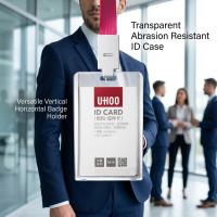 China Vertical Id Business Card Holder Lanyard Transparent Badge Abrasion Resistance Custom for sale