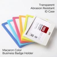 China Colored PP Employee Bulk Badge Reels Card Holder Horizontal for sale