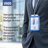 China Office Plastic ID Card Holder Lanyard Badge Uhoo 6061 Macaron Color Retractable for sale